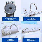 Magnetic 3 Ring Binder Locking Mechanism – 10 Pack – for Hanging 8.5 x ...