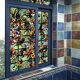 YM YOUMU 3D Static Cling Window Films Frosted Stained Camellia Glass ...