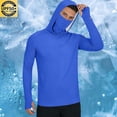 Men's Sun Protection Hoodie UPF 50+ Rash Long Sleeve Lightweight ...