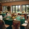 8 Pack 90 Inch Hunter Green Round Tablecloths, Washable Polyester Dark ...