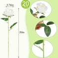 Mimifly 20 Pcs Real-Looking Artificial Roses with Stems, DIY Fake ...