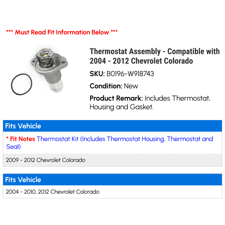 2005 Chevy Colorado Thermostat How To Replace Thermostat 2004 2012