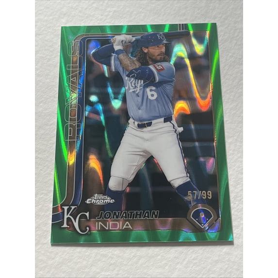2025 Topps Chrome Jonathan India #209 Green Wave Short Print Parallel ...