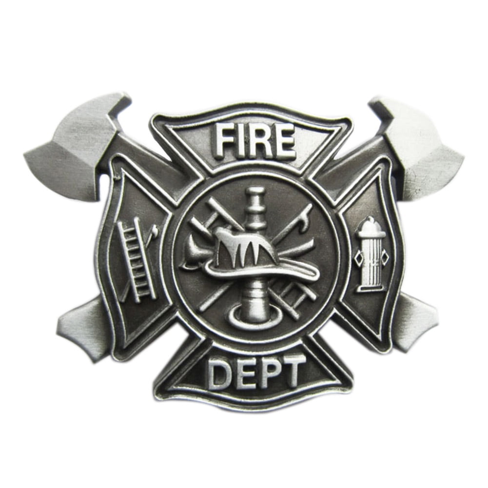 Vintage Style Fire Fighter Cross Belt Buckle - Walmart.com