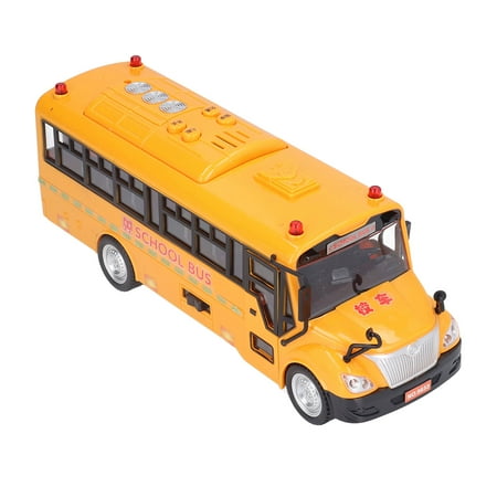 School Bus Model Toy, School Bus Car Figure Plastic With Opening Doors ...