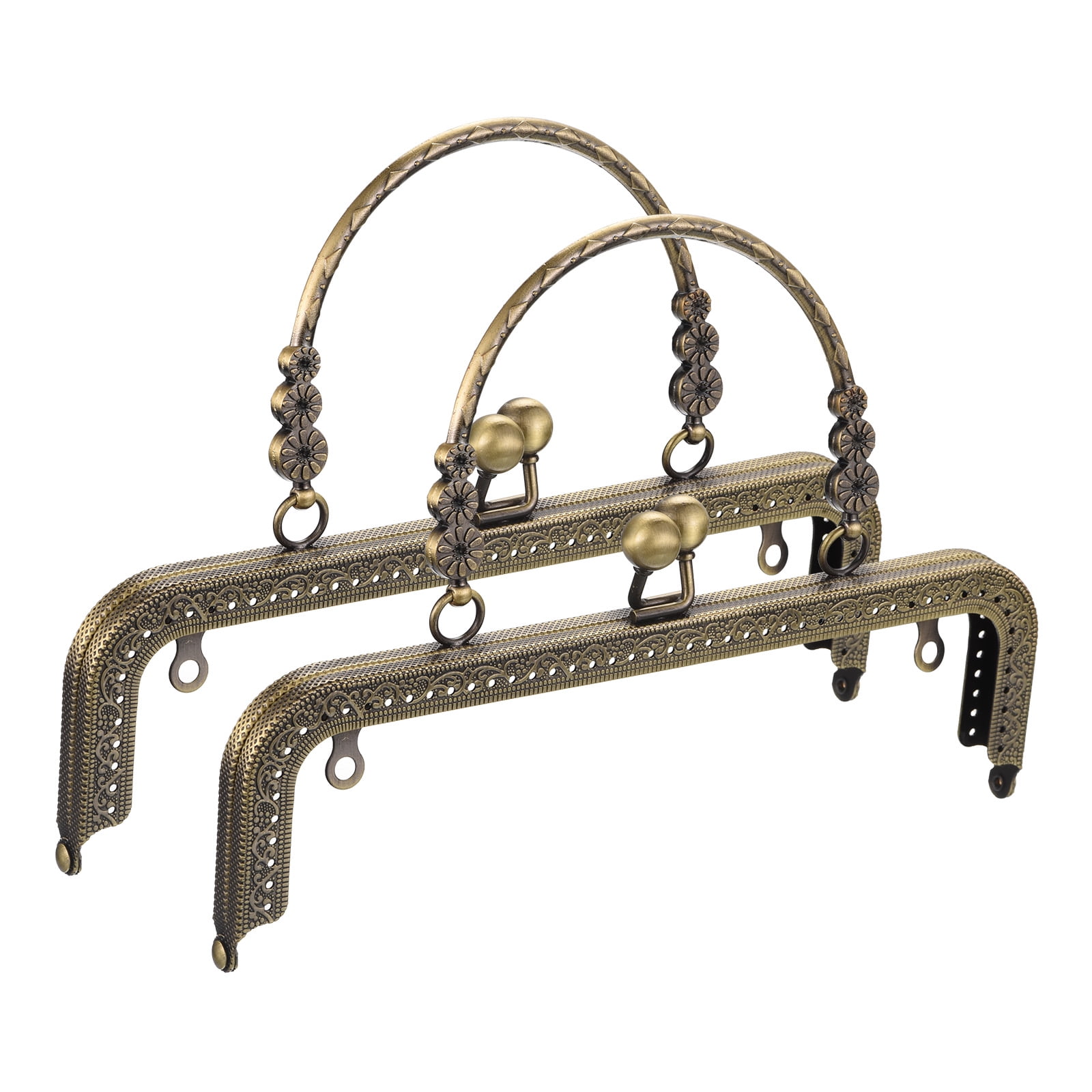 Uxcell Metal Purse Frames, 8.07" 2Pack Kiss Lock Clasp Frame for Coin ...