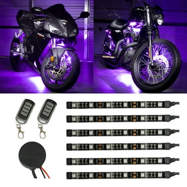 LEDGlow 20pc Advanced Million Color LED Flexible Motorcycle Lighting ...