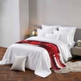 Abstract Art Bed Runner King Size Vintage Red Gray Mottled Color Block ...
