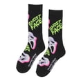 Ghostface Scream Movie Film Neon Paint Character Halloween Crew Socks ...