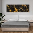 Begin Home Decor 2080-2060-AB54 20 x 60 in. Black & Gold Marble ...