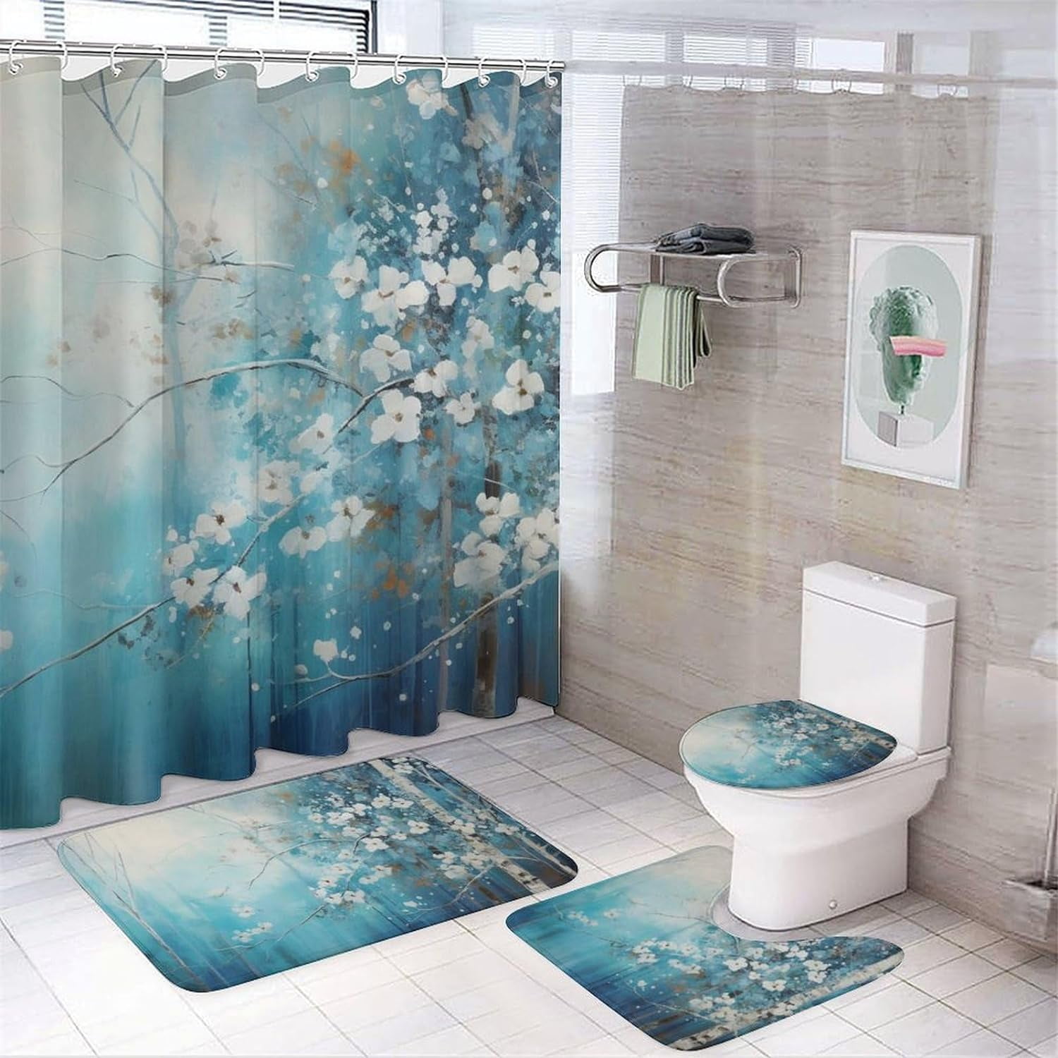 Click here for Faty-T Retro Flower Tree Shower Curtain Sets For B... prices