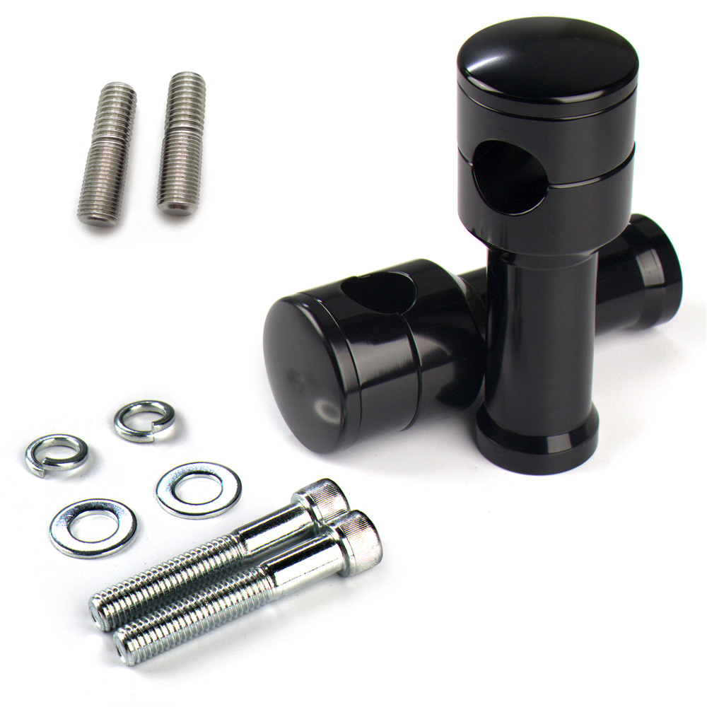 HTTMT- TGHD-HAD001+HBS011-I-BK- Black 4" Rise 25mm Mount Handlebar ...