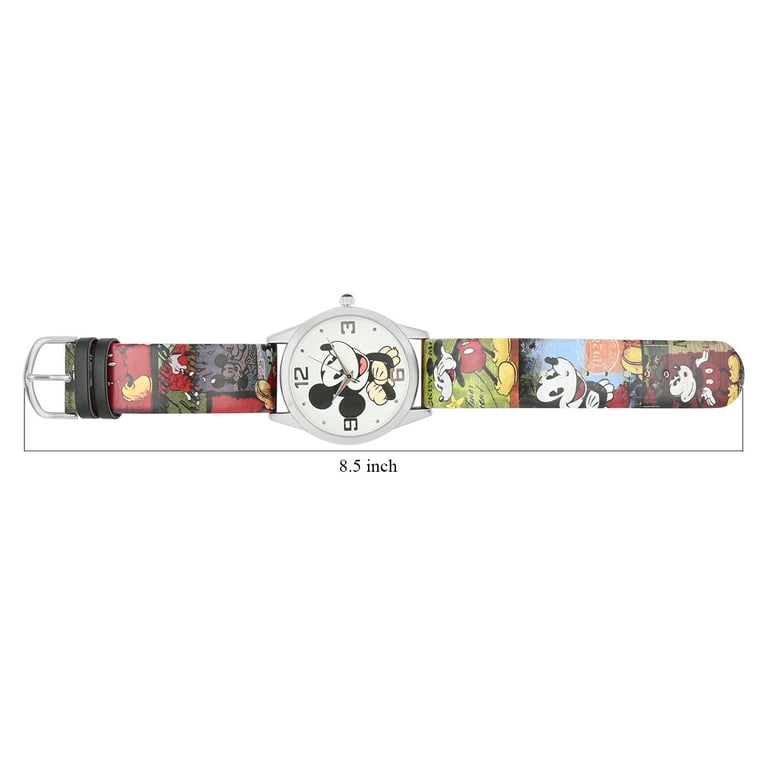 DISNEY Mickey Mouse Large Face Green Brown Comic Printed DISNEY Mickey Mouse Large Face Green Brown Comic Printed
