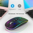 TENMOS Wireless Bluetooth Mouse LED Rechargeable Mouse with USB ...