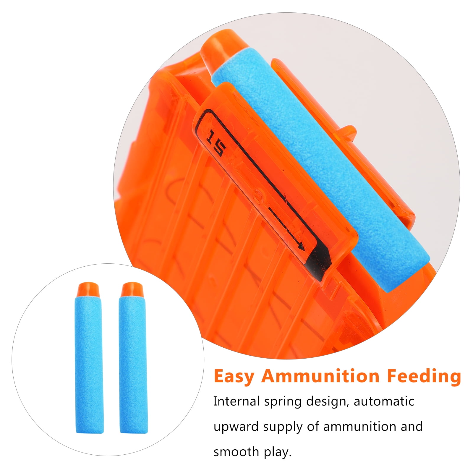 Buy Magazine Clip 15 Bullets Cartridge Dart Clip Universal Quick Reload ...