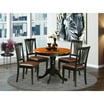 Round Dining Table Set 5 Piece - 48" Game Table with Chairs, Poker ...