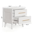 NightStand 2 Drawer for Bedroom, 20"H Nightstand Bedside Table with ...
