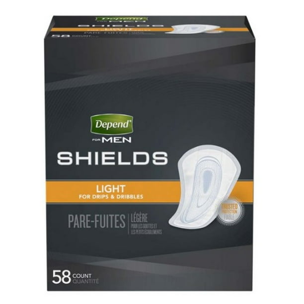 Depend Incontinence Shields for Men - Pack of 58 - Walmart.com