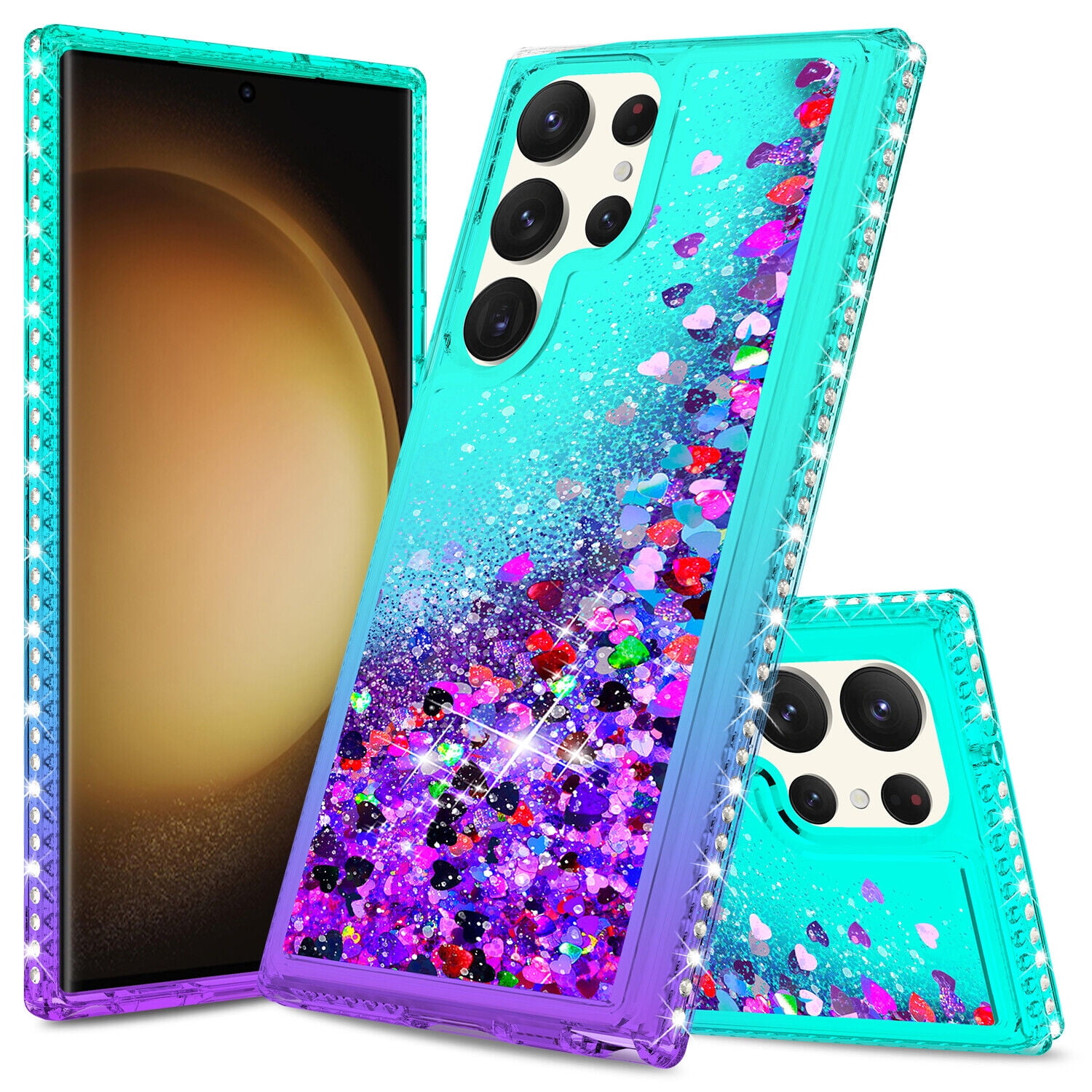 Sparkle Bling Liquid Phone Case for Samsung Galaxy S23 Ultra 5G Case ...