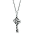 Men's Stainless Steel Black Gothic Cross Pendant Necklace Chain ...