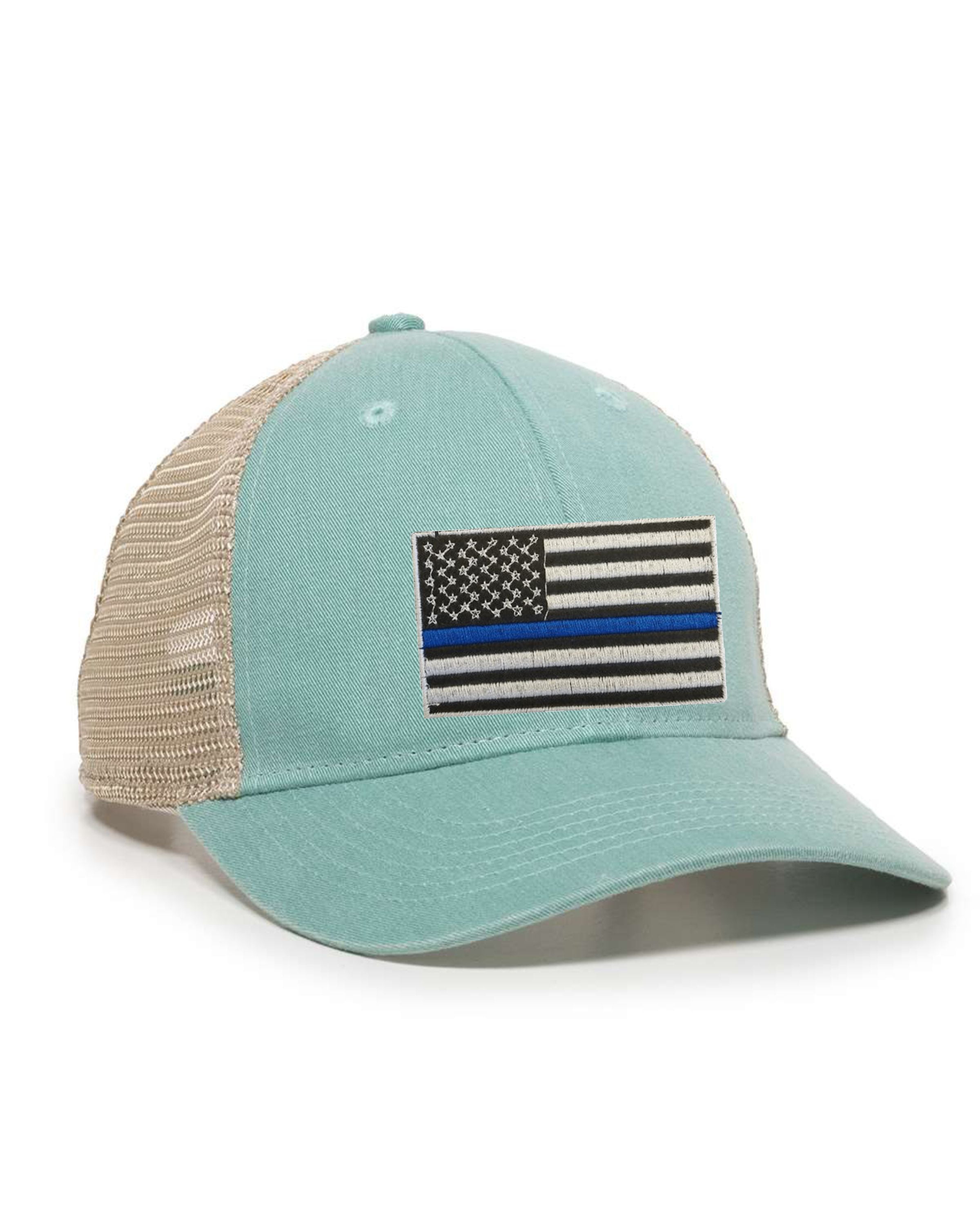 Womens Thin Blue Line USA Flag Ponytail Mesh Back Cap - Walmart.com