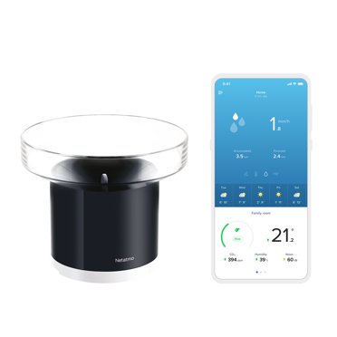 BALDR Wireless Wi-Fi Rain Gauge with Rainfall, Accurate Rainfall Record ...