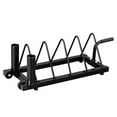 Zimtown Horizontal Barbell Bumper Plate Rack, Olympic Bar Storage ...