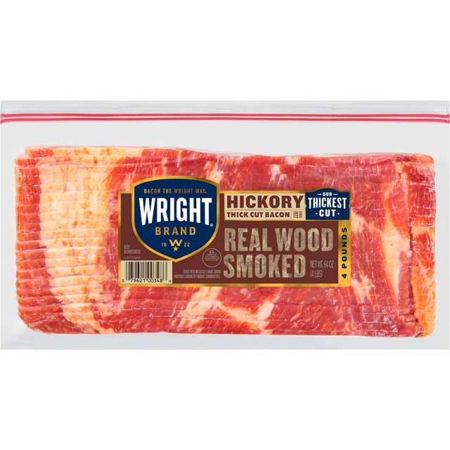 Wright Brand Thick Cut Bacon, Hickory Smoked 4 lbs. - Samsclub.com