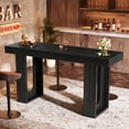 Finmind 70.9 inch Long Bar Table, Modern Counter Height Pub Table ...