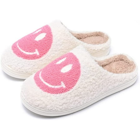 Comfortable Smiley face Plush Comfortable Warm Slippers with Memory ...