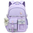 Derstuewe Cute Purple School Backpack for Teens and Students, Purple ...
