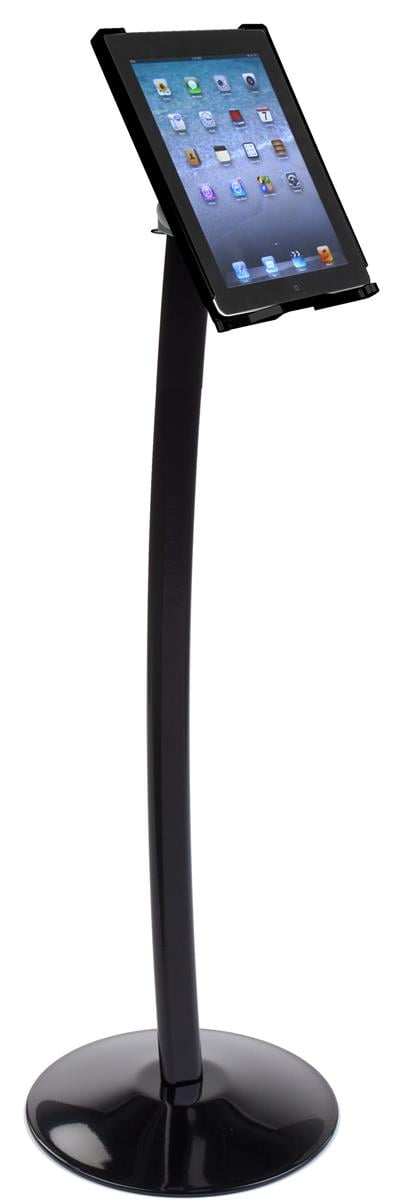 Gloss Black Floor Stand for Tablet, Elegant Curved Pedestal, Free ...
