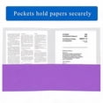 100 Pack Purple Two-Pocket Letter-Size Paper Folders with Card Slot ...