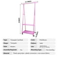 2-Tier Triangle Clothes Rack, Portable Garment Organizer on Wheels ...