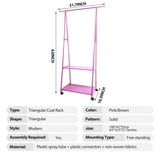 2-Tier Triangle Clothes Rack, Portable Garment Organizer on Wheels ...