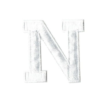 Alphabet Letter - N - Color Black - 2" Block Style - Iron On ...