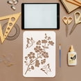 12Pcs 12 Styles Sakura Theme Plastic Painting Stencils Templates Flower ...