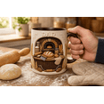 Baker Dad Mug Accent Mug with Bread Rolling Pin Oven Mitt Design Father ...