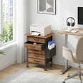 5 Fabric Drawers File Cabinet with Side Pocket, Rolling Printer Stand ...