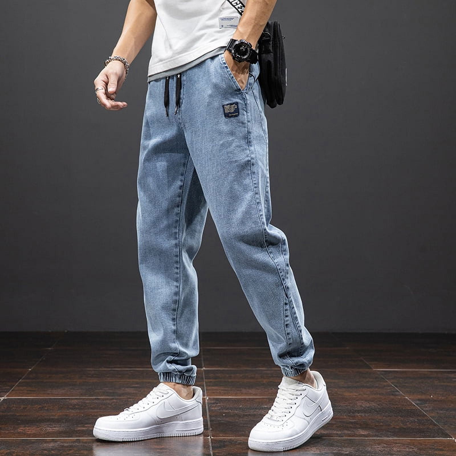Click here for Yyfashion Spring Summer Black Blue Cargo Jeans Men... prices