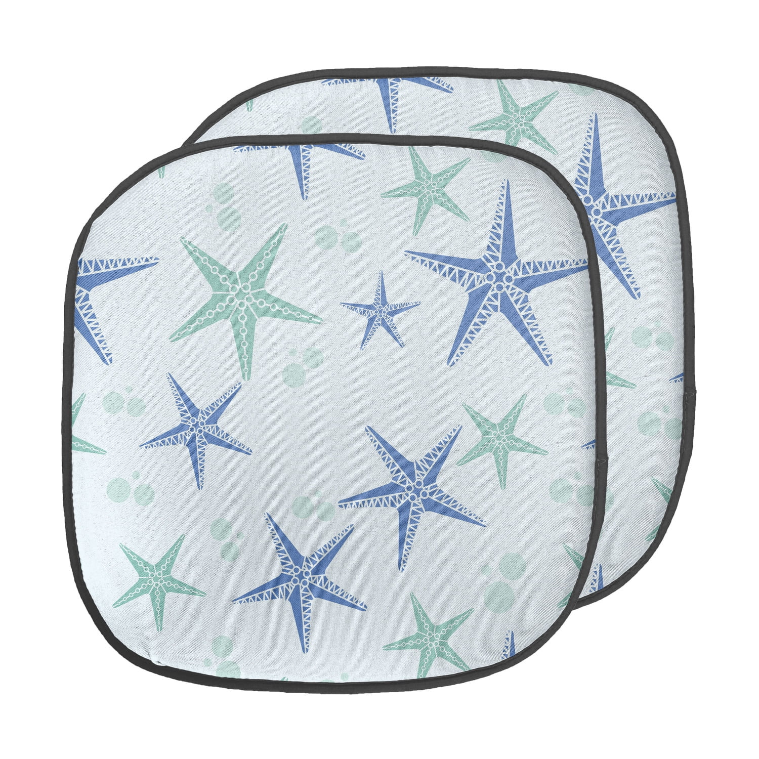 Starfish Chair Seating Cushion Set of 2, Nautical Sea Creature in Calm ...