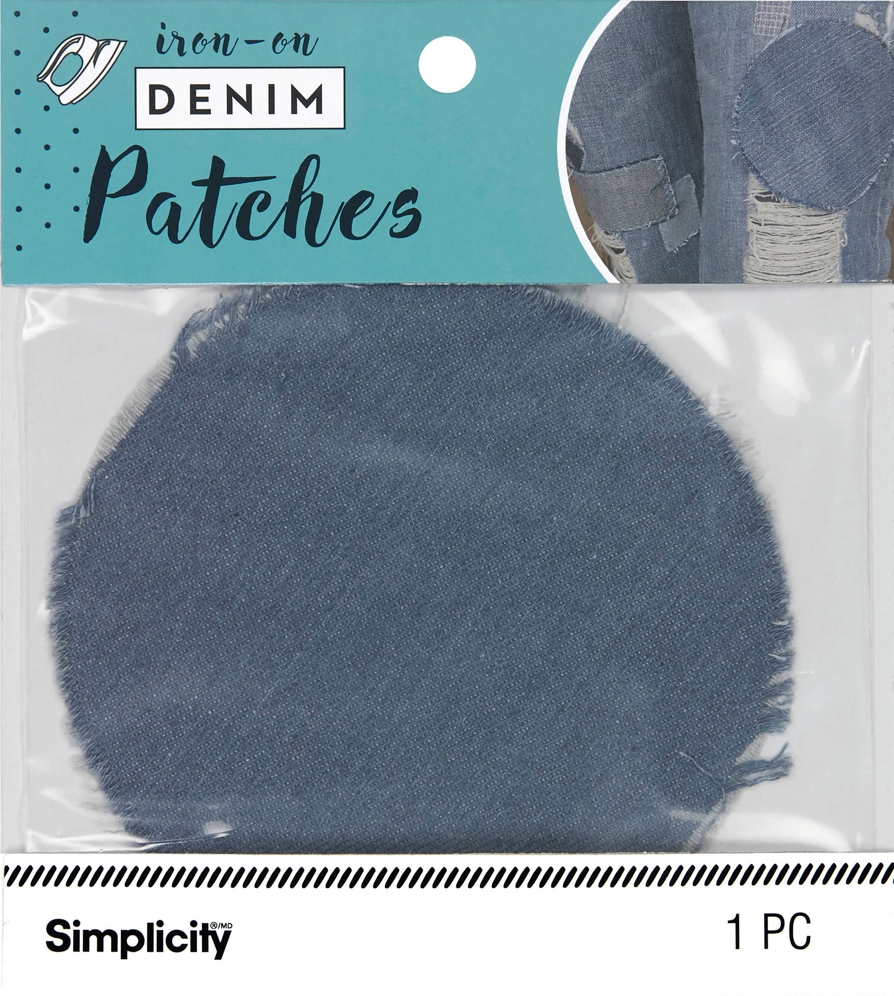 Simplicity Denim Iron-On Patch 5"X5"-Circle | Walmart Canada