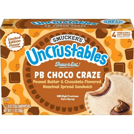 Smucker’s Uncrustables Bright-Eyed Berry Morning Protein Snacks, Peanut ...