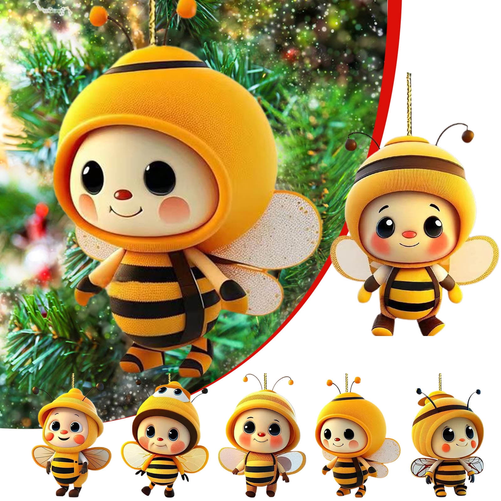 Click here for Staron 6pcs Bee Ornaments For Tree  Cute Bee Chris... prices