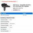 MAP Sensor - Compatible with 2014 - 2017 Ford Fiesta 1.0L 3-Cylinder ...