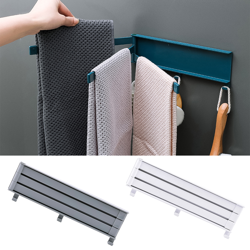 SPRING PARK Bathroom Towel Holder 3 Layer Wall-Mounted Swing Out Towel ...