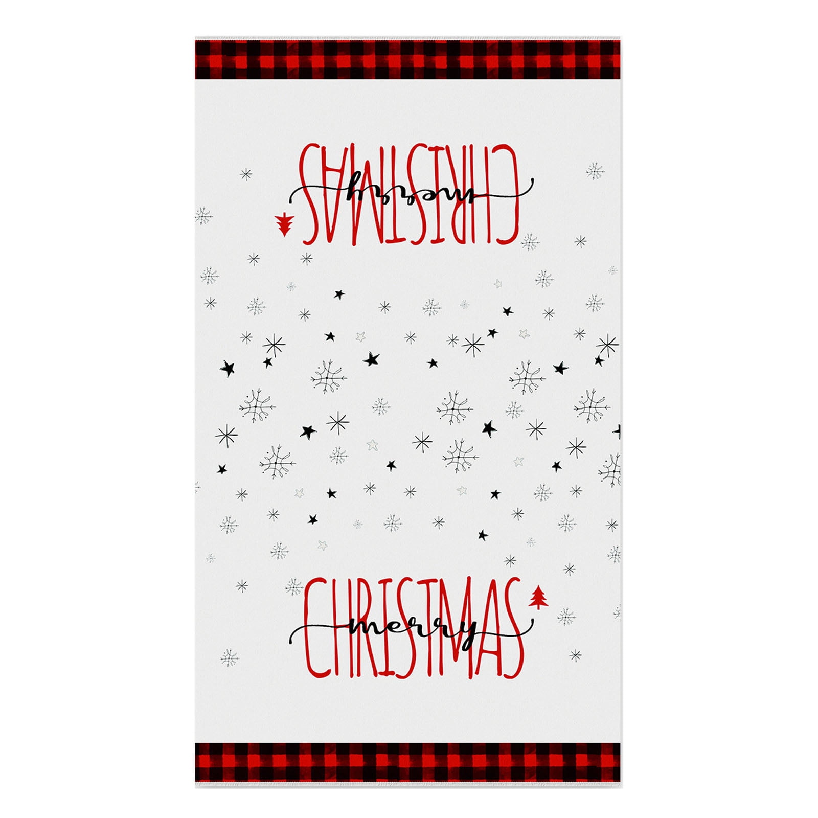 Click here for Vivavault Festive Plaid Snowman And Christmas Tree... prices