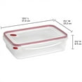 Sterilite Ultra Seal 16 Cup Rectangular Food Containers, Red (4 Pack ...
