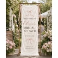 Bridal Shower Satin Welcome Sign, Personalized Event Banner, Elegant ...