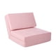 Your Zone Ultra Soft Suede 3 Position Convertible Flip Chair, Blush ...